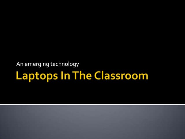 Wireless Technology in the Classroom | PPT