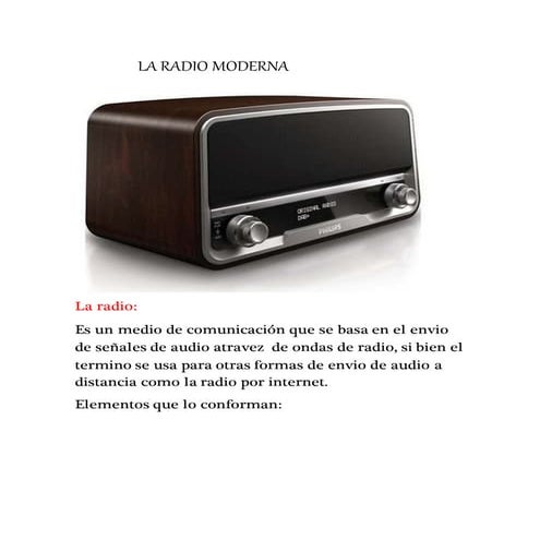 La radio moderna | DOCX