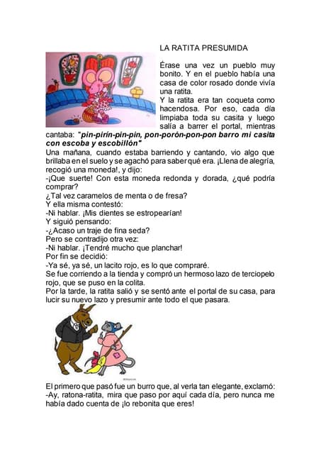Cuento La Ratita Presumida | PPT