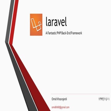 Laravel - back-end framework in persian language | PPT