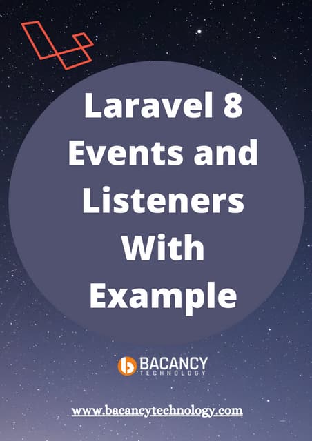 Laravel 8 events and listeners with example | PDF Laravel 8 events and listeners with example | PDF