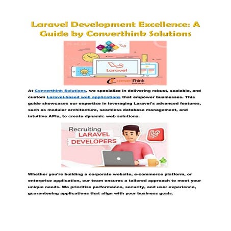 Laravel Development Excellence A Guide by Converthink Solutions ...