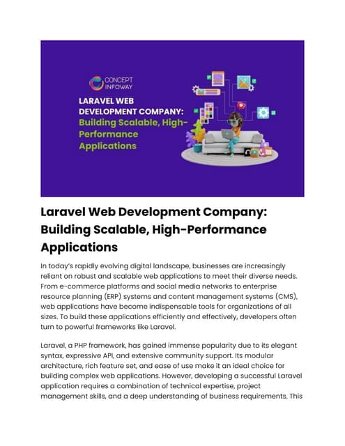 Laravel Web Development Company Building Scalable, High-Performance ... Laravel Web Development Company Building Scalable, High-Performance ...