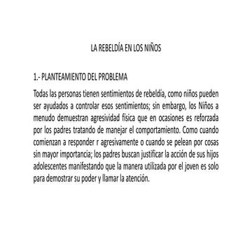 LA REBELDÍA DE LOS ADOLESCENTES | PPTX