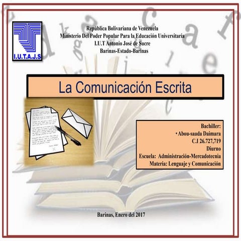 LA COMUNICACION ESCRITA | PPTX