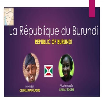 LA REPUBLIQUE DU BURUNDI BY OLUDELE MAFOLASIRE AND GANIAT SODEKE OF ...