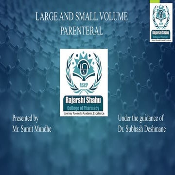 Large and Small Volume Parenteral.pptx.sumit | PPTX