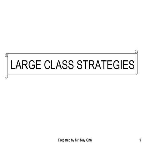 Large class strategies | PPT