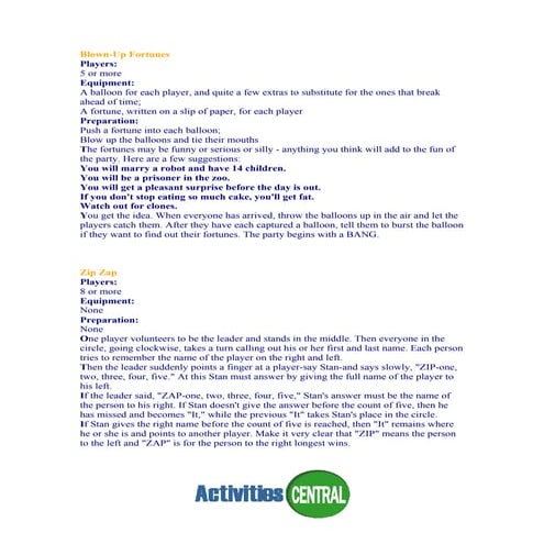 Large group icebreakers | PDF