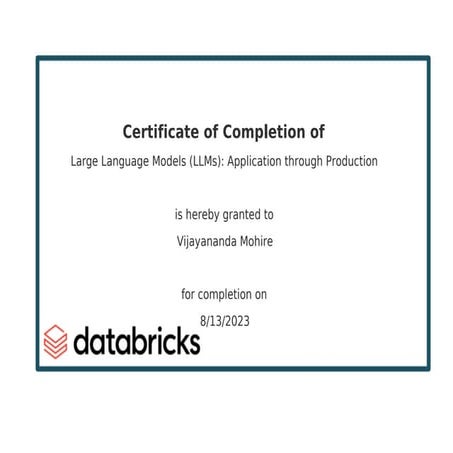 Large Language Models (LLMs)- Application through Production | PDF