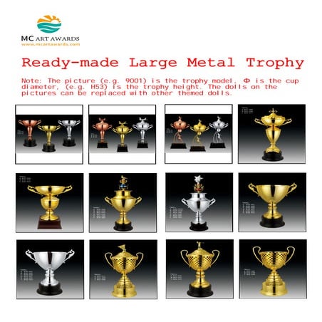 Ready-made metal trophy, minimum order of 1 | PDF