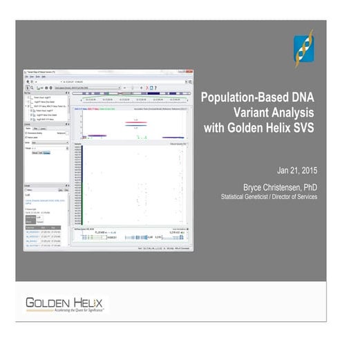 Population-Based DNA Variant Analysis | PDF