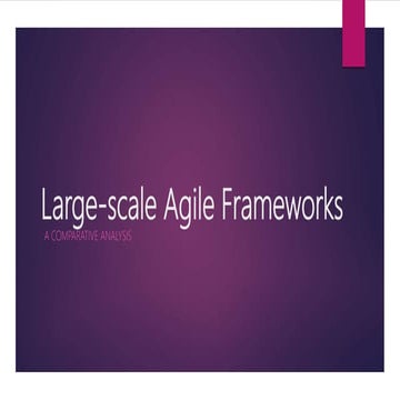 Large Scale Agile Frameworks Ppt