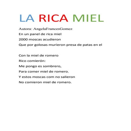 La rica miel | DOCX