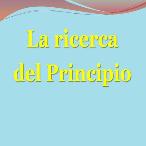 La ricerca del principio | PDF