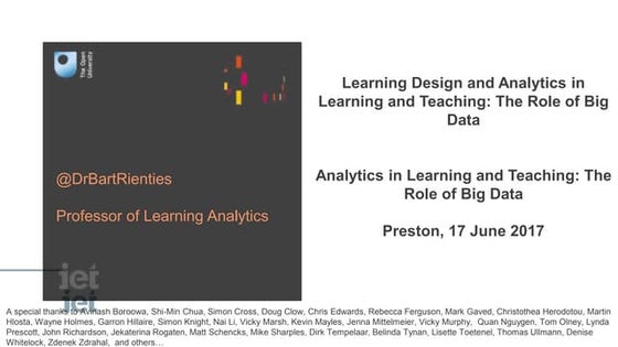 Learning Analytics and student feedback | PPT