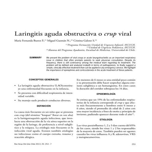 CRUP O LARINGOTRAQUEITIS AGUDA.pdfdassad | PDF