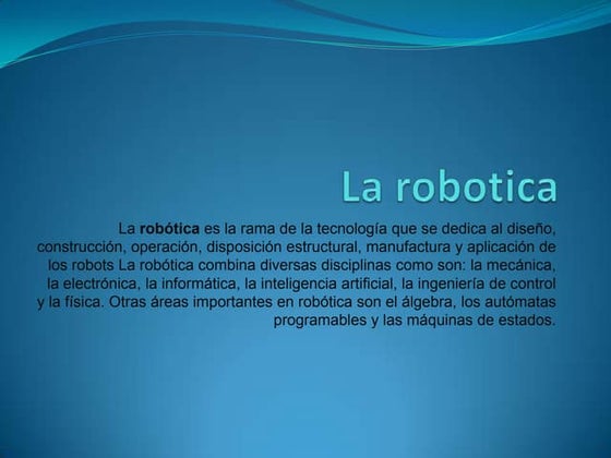 la robotica | PPT