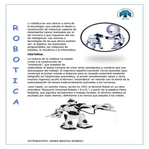 Historia de la robótica | DOCX