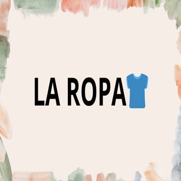 SPANISH VOCABULARY (A1): La ropa | PPT