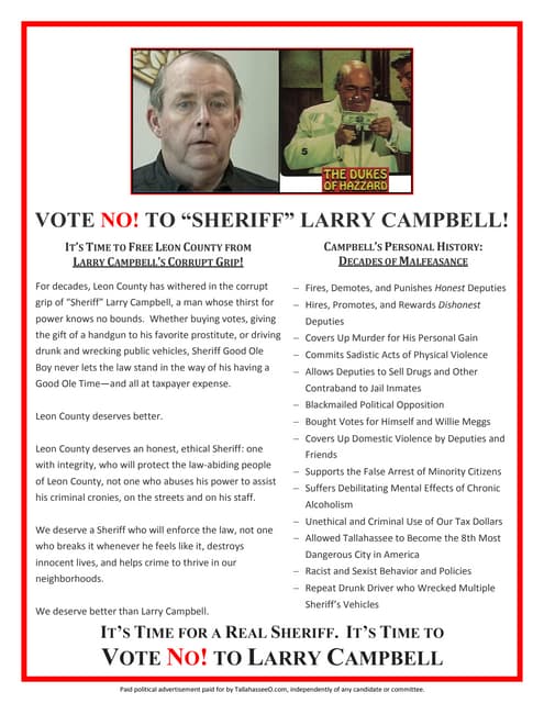 Vote Lisa Sprague For Leon County Sheriff In 2012! | PDF