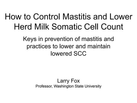 Mastitis in cattle, buffalo | PPT | Ear, Nose and Throat Conditions ...