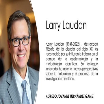 LARRY LAUDAN. presnetacion en equipo sobre | PPTX