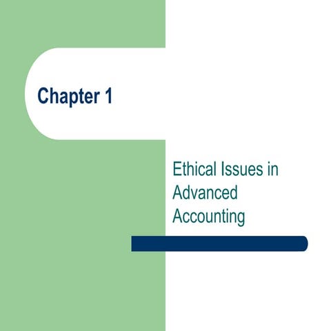 ethical issues in Advanced Auditing and Accounting | PPT