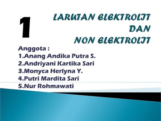 Uji Daya Hantar Larutan | PPT