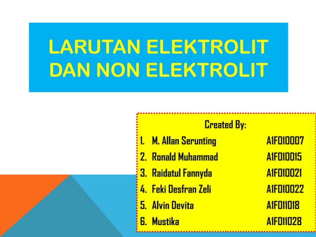 Laporan larutan elektrolit dan non elektrolit | DOCX