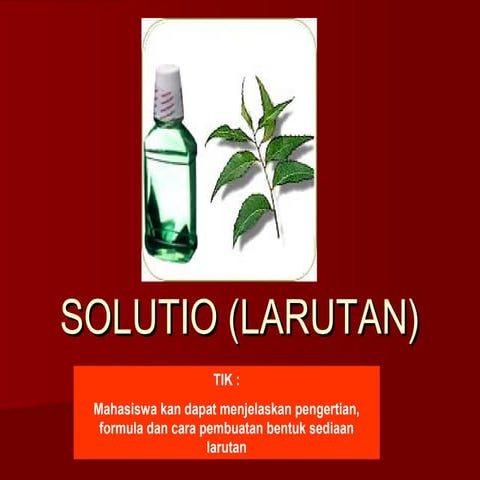 Larutan ( solution ) | PPT
