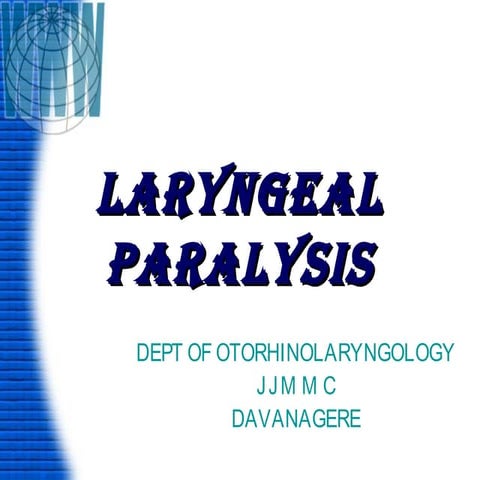Laryngeal paralysis | PPT