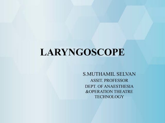 Video & fibreoptic laryngoscope | PPTX | Ear, Nose and Throat ...
