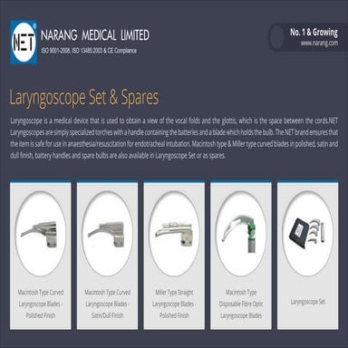 Laryngoscope Set & Spares | PDF