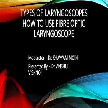 Laryngoscopes and types of laryngoscope and how to use fiberoptic ...