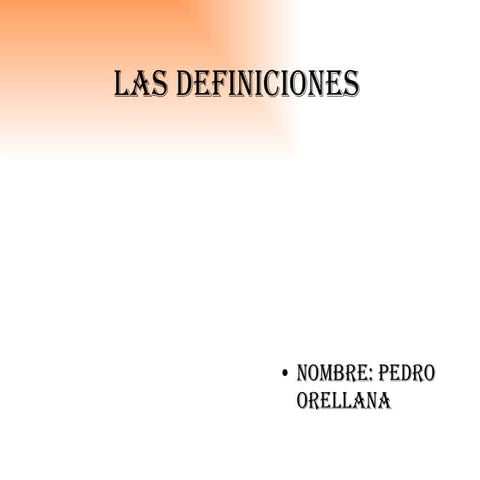 Las Definiciones De... | PPT