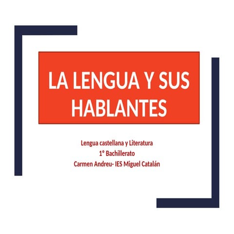El uso de la lengua y la identidad | PDF