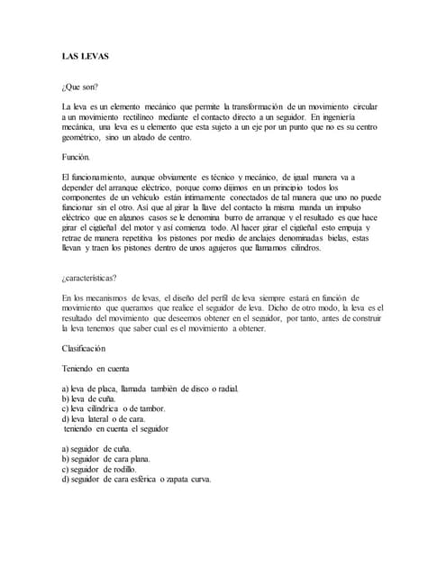 Síntesis De Una Leva Mecanica Pdf