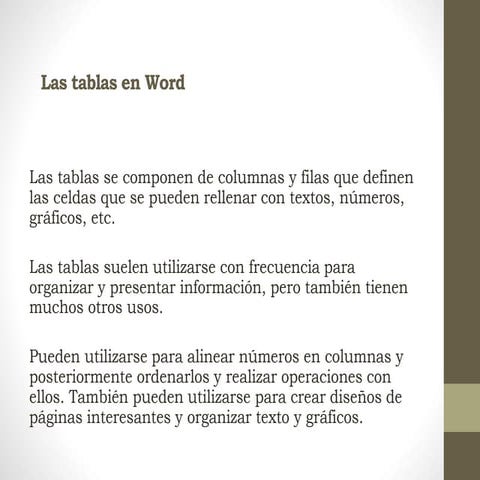 Las tablas EN WORD | PPTX