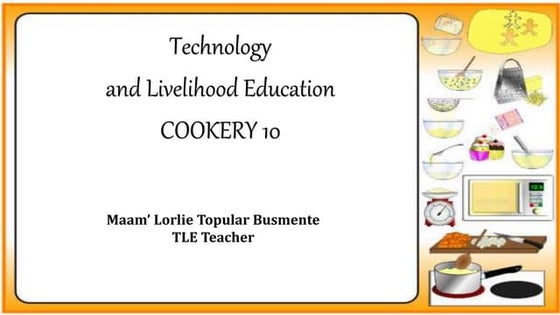 Cookery 10 q1 mod1 | PDF | Desserts and Baking | Food & Drink