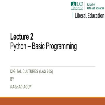 LAS205_2_Basic_Programming (1).bhbbhbhbhpdf | PDF