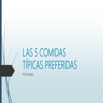 Las 5 Comidas Tipicas Preferidas Ppt