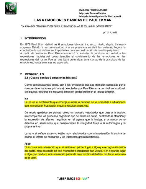 Tipos de emociones infografia | PDF