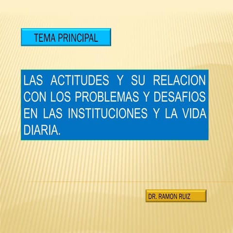 Las actitudes y conductas | PPTX