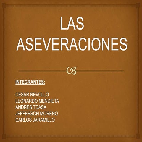 Las aseveraciones | PPTX