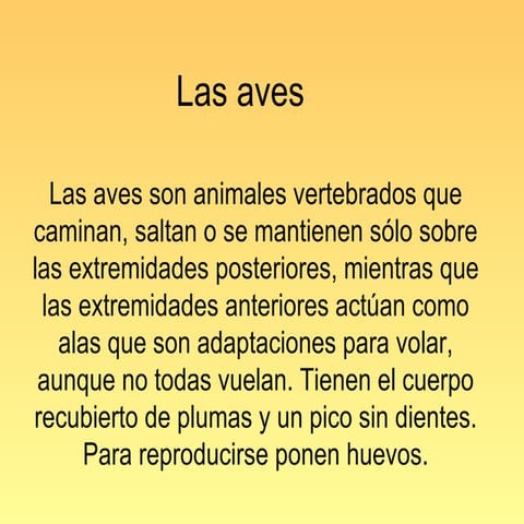 Las aves | PPT