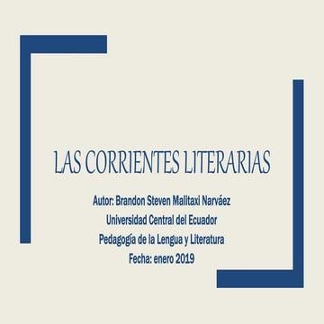 Las corrientes literarias | PPTX