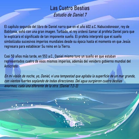 Las Cuatro Bestias - Estudio de Daniel 7 para niños mayores | PDF