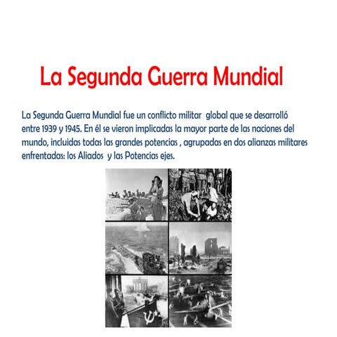La segunda guerra mundial | PPTX