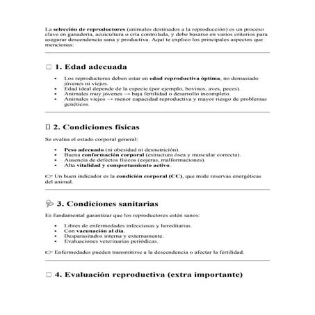 Guía Completa para la Selección de Reproductores en Producción Animal ...